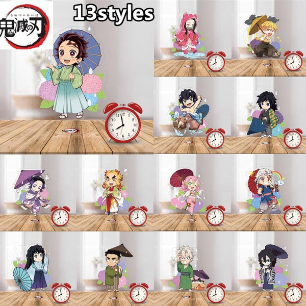 Cartoon Cute Demon Slayer Standing Figure Japanese Anime Acrylic Desk ...