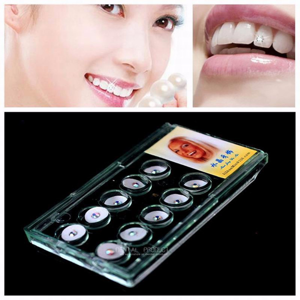 Shining Crystal Cool Tooth Women Diamond Shape Transparent Beauty ...