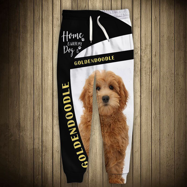 New Funny Pet Animal Goldendoodle Dog 3d Printed Jogger Sweatpants ...