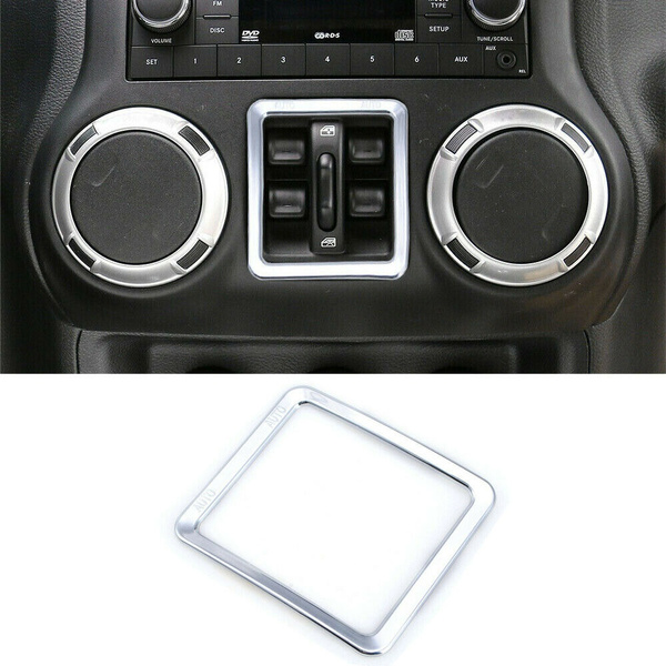 Chrome Window Switch Panel Cover trim Frame For Jeep Wrangler JK JKU ...