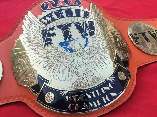 NEW REPLICA FTW TAZ CHAMPIONSHIP BELT IN THICK PLATES REAL LEATHER ...