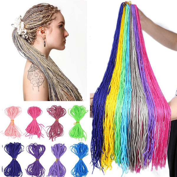 30 Inch Women Small Twist Thin Colored Long Synthetic Braiding Hair ...