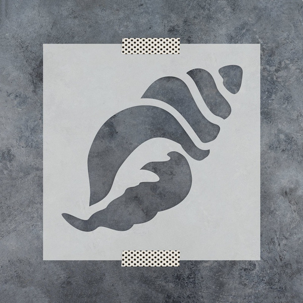 Conch Stencil Template - Reusable Stencil for Baking/Journal/Scrapbook ...
