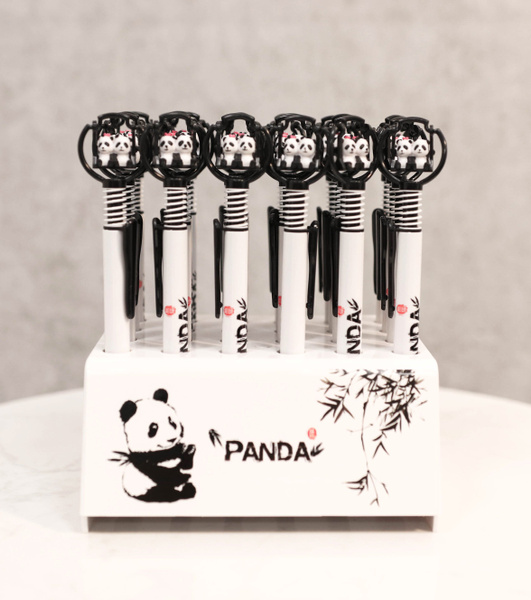 Pack Of 24 Panda Bear Cubs On Swing White Ballpoint Ball Black Ink Pens ...