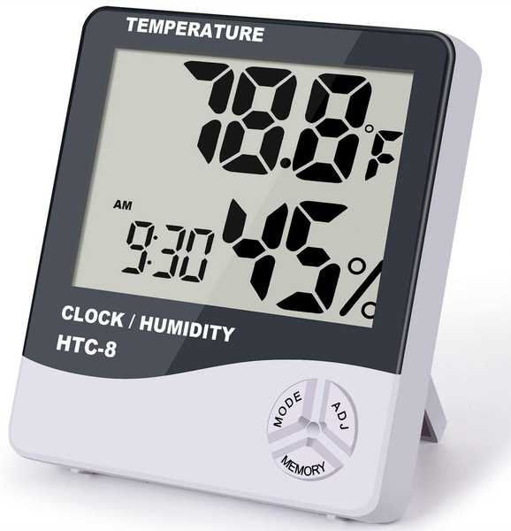 Digital Thermometer Indoor Hygrometer Room Thermometers and Humidity ...