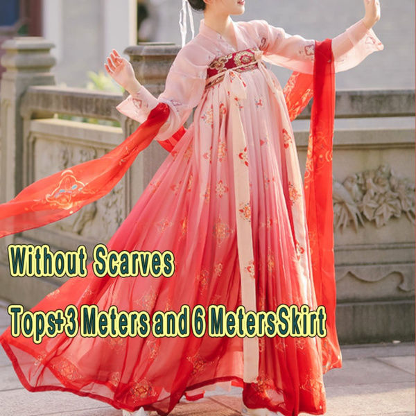 Hanfu Women Dress Chinese Style Fairy Princess Red Hanfu Traditional ...