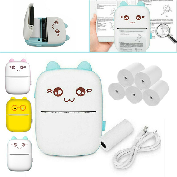 Mini Portable Thermal Printer Paper Photo Pocket Thermal Printer ...