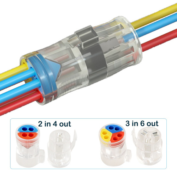 Butt Type Wire Cable Connector Detachable Quick Connector 2 In 4 Out ...