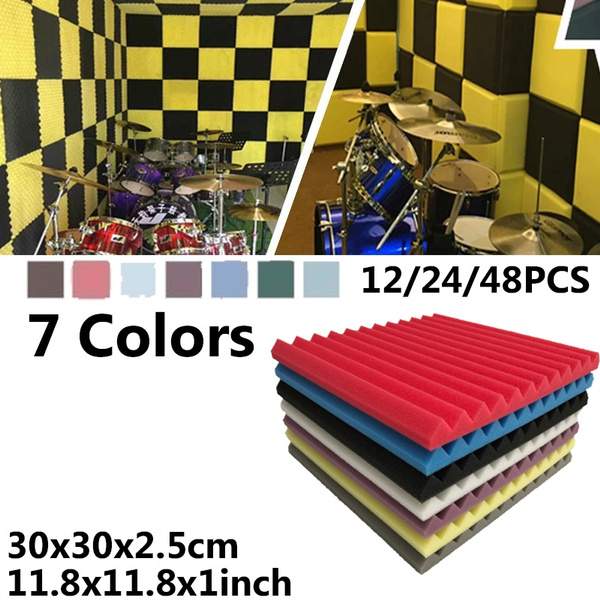 12/24/48 PCS 300x300x25mm Studio Acoustic Foam Sound Foam Sound ...
