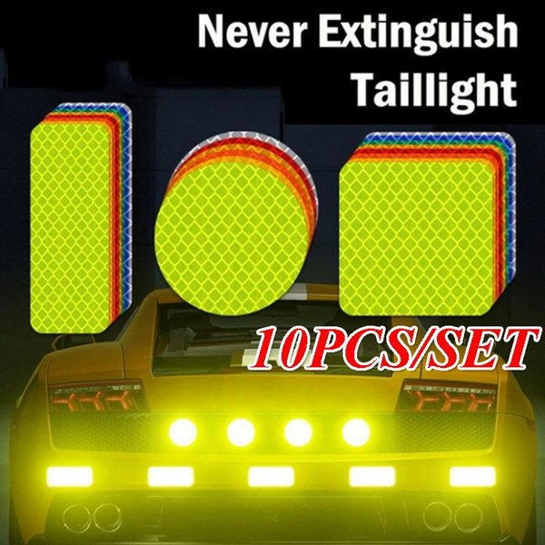 10PCS/SET Car Safety Reflective Warning Sticker Car Decals Car Styling ...