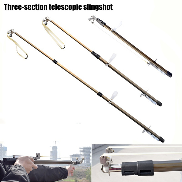 Telescopic Long Rod Slingshot Fast Pressure Stainless Steel High Power ...