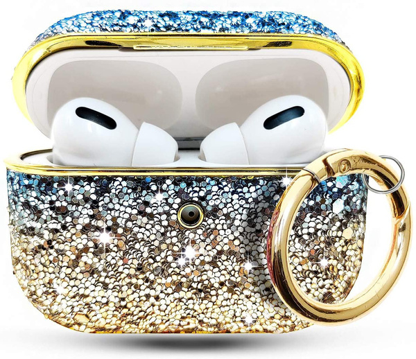 Luxury Rhinestone Airpods Pro Case with Keychain and Glitter Neck Strap ...