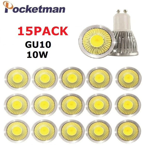 15 Pack 10Pack 5Pack 10W GU10 LED Spotlight Led Cob Spot Light Lamp ...