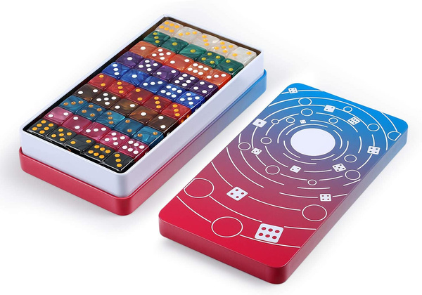 Normal Size Dice Sets 100 Pieces 16mm Square Corner 6 Sided Dices with ...