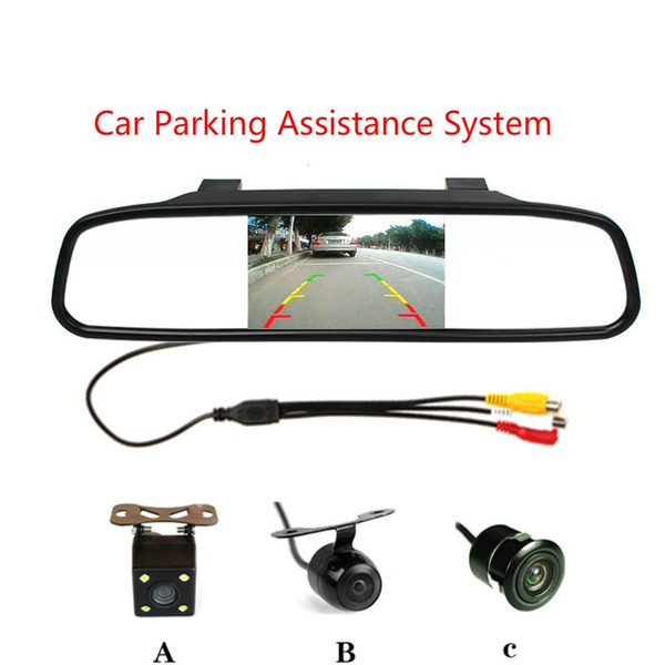 Car Parking Assistance System 2 in 1 4.3 Digital TFT LCD Mirror Car ...