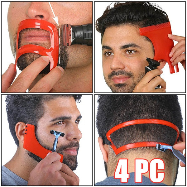 Haircut Kit - Beard, Hair, Goatee, and Neckline Shaving Template Guide ...