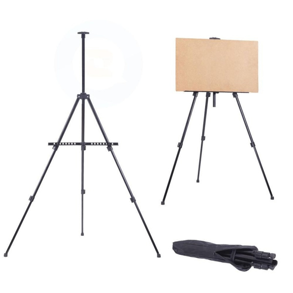 New Artist Iron Folding Easel Light Weight And Carry Bag Black | Wish