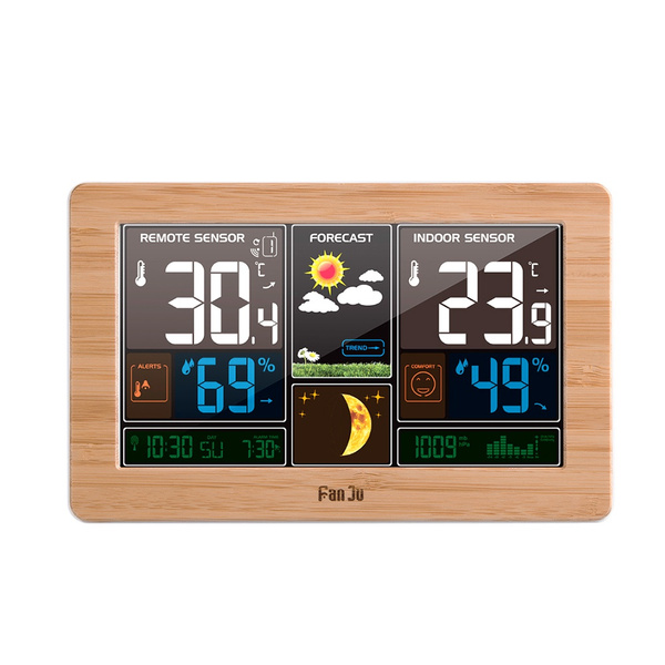 FanJu Wireless Weather Station Weather Forecaster Station Large Screen ...