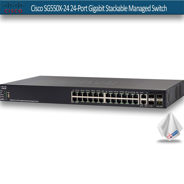 Cisco SG550X-24 24-Port Gigabit Stackable Managed Switch (SG550X-24-K9 ...