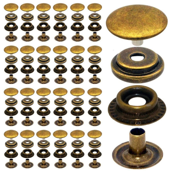 100/200pcs Stainless Steel Snap Fastener Press Button Fasteners ...