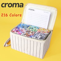 Croma 216 Colors Art Markers Pen Set Painting Marker Dual Head Drawing ...