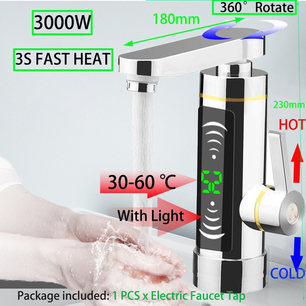 Kitchen Faucet Bathroom Faucet Tap Instant Hot Water Faucet Heater (3 ...