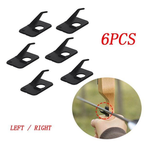 6 Pieces Hunting Shooting Archery Recurve Bow Plastic Adhesive Arrow ...