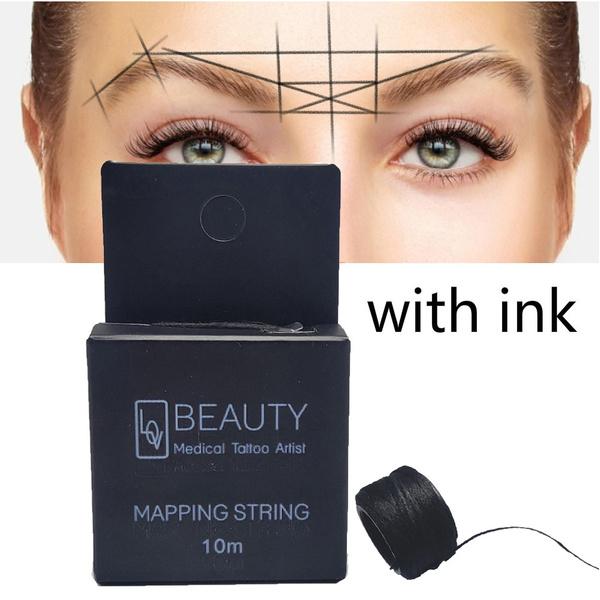 32 Feet Pre-Ink Mapping String for Microblading Eyebrow Makeup Dyeing ...
