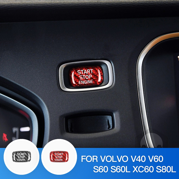 For Volvo V40 V60 S60 S60L XC60 S80L Carbon Fiber Auto Engine Start ...