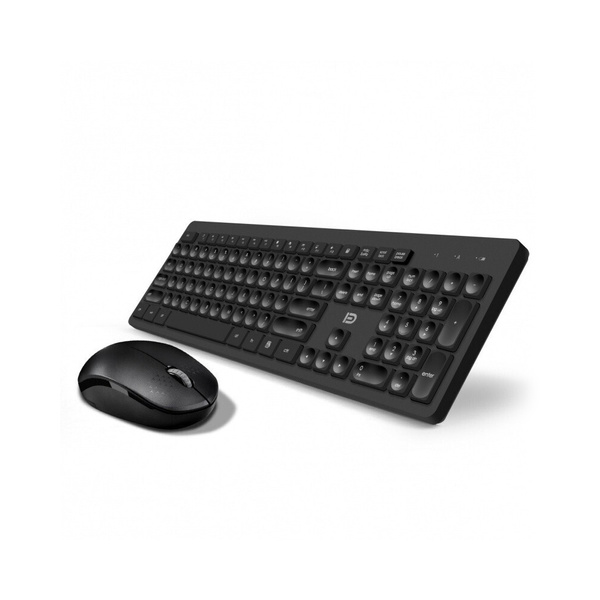 Fd Wireless Ik7300 Keyboard And Mouse Combo 2 4ghz Concave Button Set Smart Power Saving Silent
