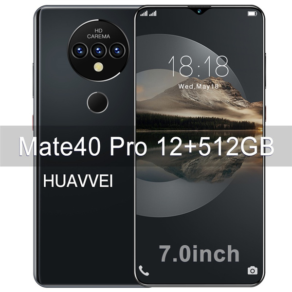 Mate40Pro 5G Smartphone 12GB RAM+512GB ROM 7.0 Inch HD+Smartphone with Dual SIM Cards Support T ...