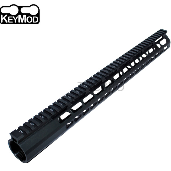 308 Anodized 17" Ultra Light Super Slim Keymod Handguard with Steel ...