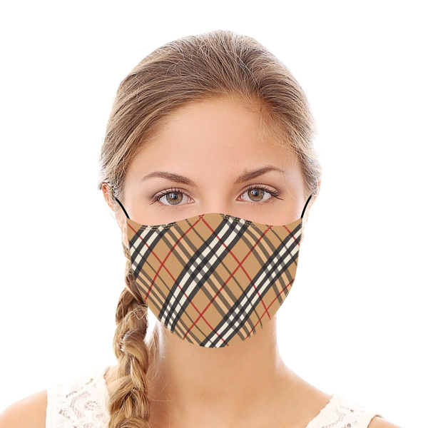 Tan & Red Plaid Reusable Cloth Face Mask | Wish