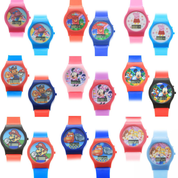 Disney Princess Girls Pink Digital LCD Watch, Ages 3-8 Light up ...