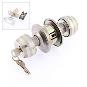 Bedroom Bathroom Door Security Entry Round Lever Knob Handle Lock ...