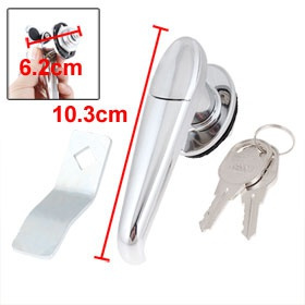Rotary Handle Recessed Metal Security Lock 4" w 2 Keys for File Cabinet ...