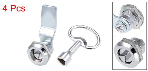 Tubular Cam Lock 22mm Cylinder Dia 52mm Long Cam Triangle Keyed Alike ...