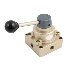 Manual Pneumatic 3 Positions 4 Ports 1/4BSP HV-02 Hand Operated Lever ...