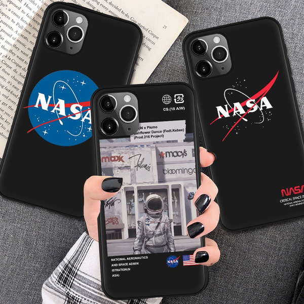 Men Boy NASA Black Phone Case for iPhone 12 Pro Max 12 Mini SE 2020 ...