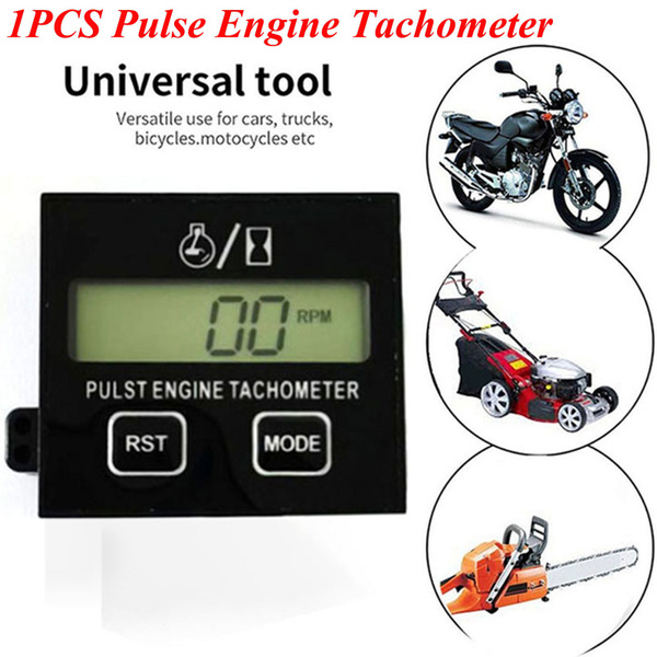 2/4 Stroke New Gasoline Digital Engine Tachometer Inductive Pulse ...