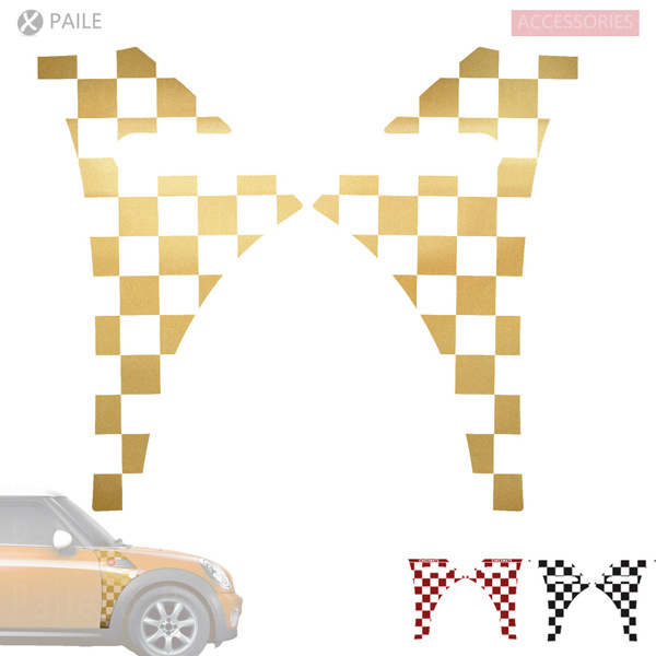 Paileco Engraving Checkered Sticker Front Fender Side Scuttles Graphics ...