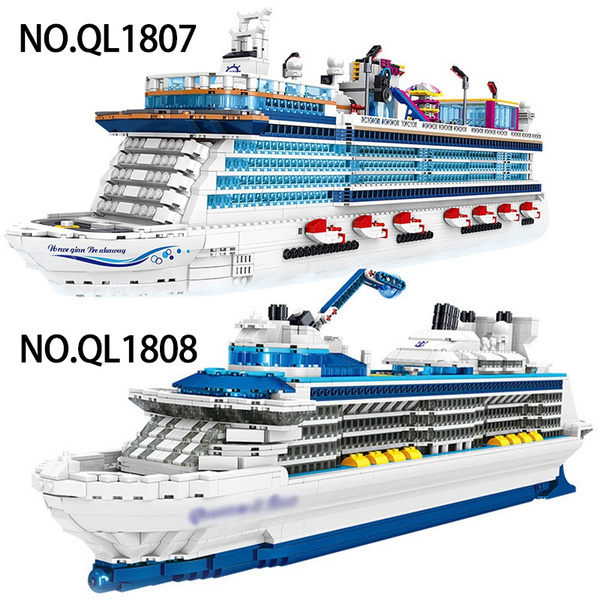 Nautical Series Luxury Cruise Ship Model Building Blocks Mini Bricks ...