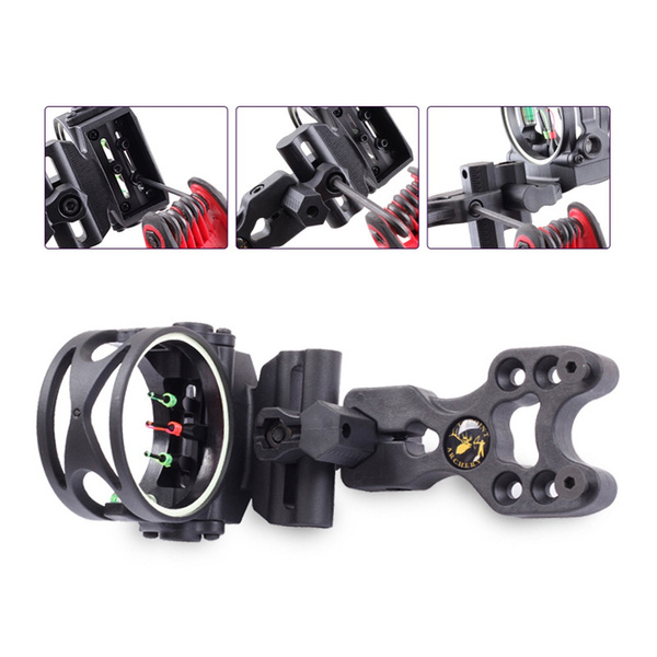 Archery 3 Pin Bow Sight,0.029in Fiber Optics For Compound Recurve Bows ...