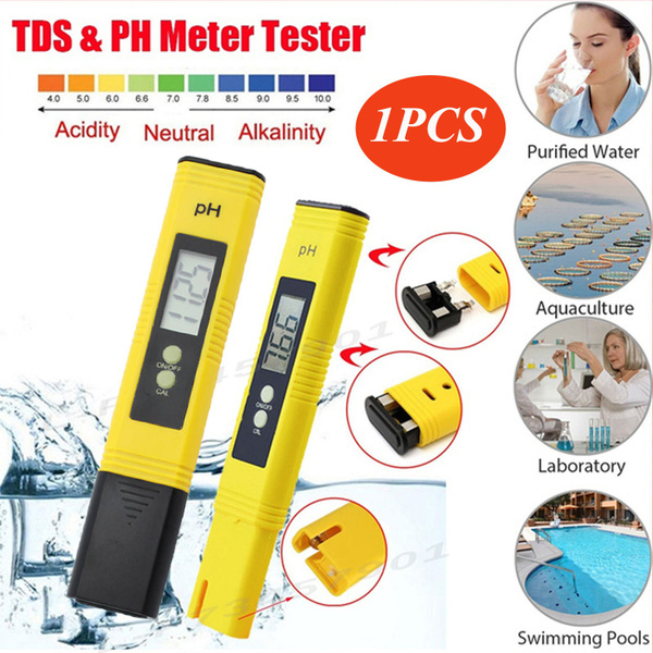 Portable Digital PH Meter Tester Pocket Pen Aquarium Pool Water Monitor ...