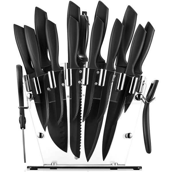 Knife Set High Carbon Stainless Steel Kitchen Knife Set 16 PCS, BO ...