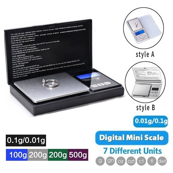 Electronic Digital Pocket Scale, 0.1/0.01g Precision Mini Jewelry ...