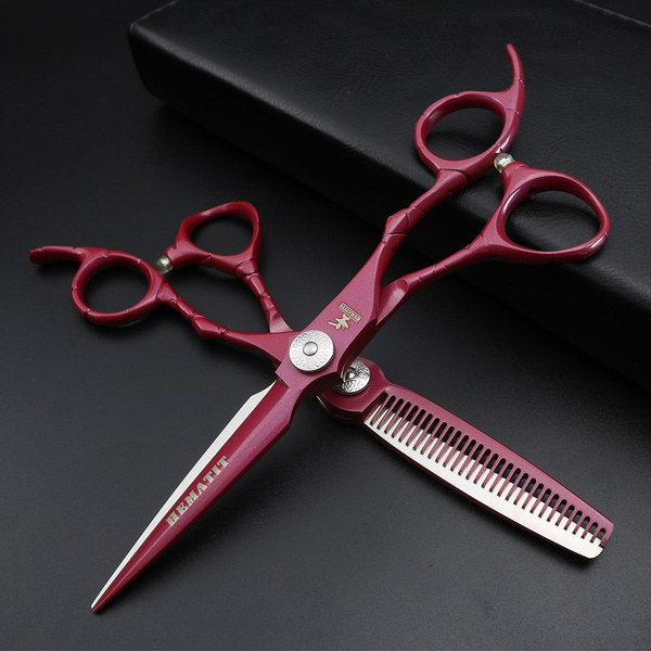 Japan high quality hair scissors 6 inch 440C Barber scissors Hair salon ...