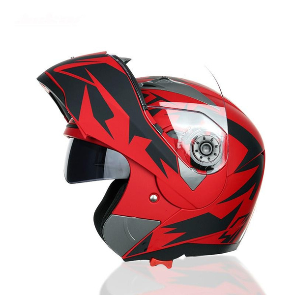 Motorcycle Helmets Racing Full Face Flip Up Double Visors Helmet ...