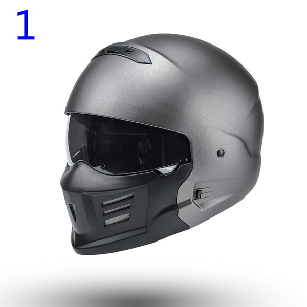 Personality Locomotive Helmet Retro Motorcycle Helmet Modular ...