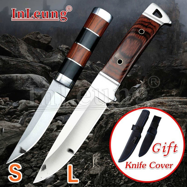 Outdoor Hunting Survival Combat Dagger Camping Hunting Knifewith Sheath ...